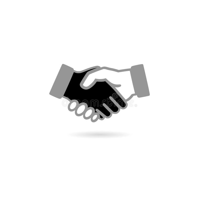 Shake Hands Icon in Two Color Design Style Stock Vector - Illustration ...