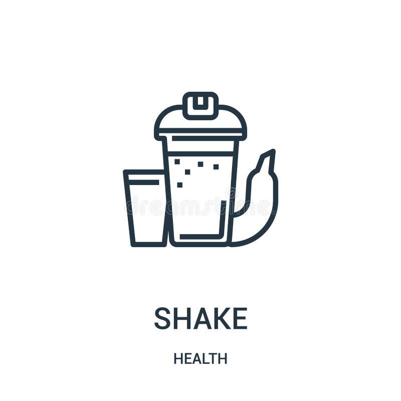 Shake Icon Vector from Health Collection. Thin Line Shake Outline Icon ...