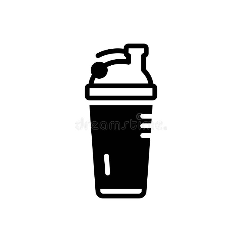 Black Solid Icon for Shake, Water Bottle and Blender Stock Vector ...