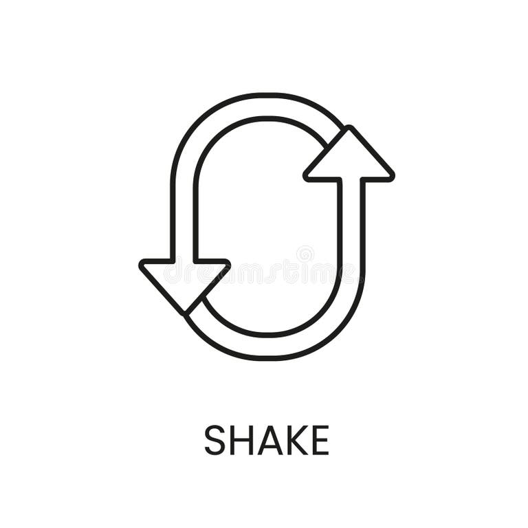 Shake Line Icon Vector with Editable Stroke Stock Vector - Illustration ...