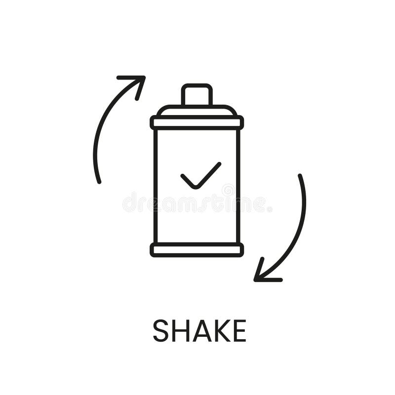 Shake Line Icon Vector with Editable Stroke Stock Vector - Illustration ...