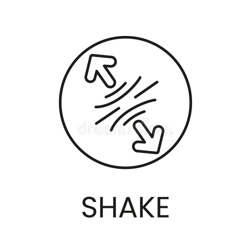 Shake Line Icon Vector with Editable Stroke Stock Vector - Illustration ...