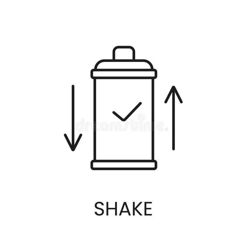 Shake Line Icon Vector with Editable Stroke Stock Illustration ...