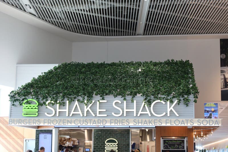 SHAKE SHACK Sign at EWR Newark Airport Editorial Photography - Image of ...