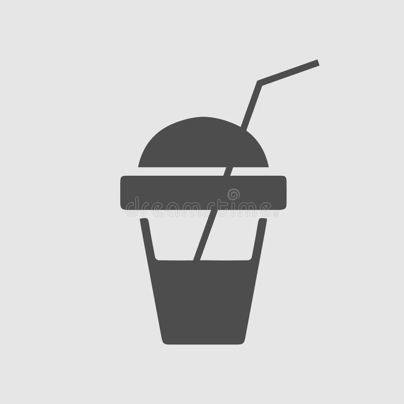Shake with Straw Vector Icon. Milkshake Drink Stock Vector ...