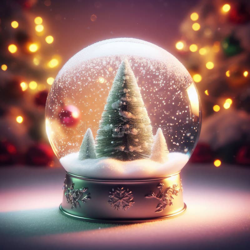 Christmas snow globe scene stock illustration. Illustration of seasonal ...