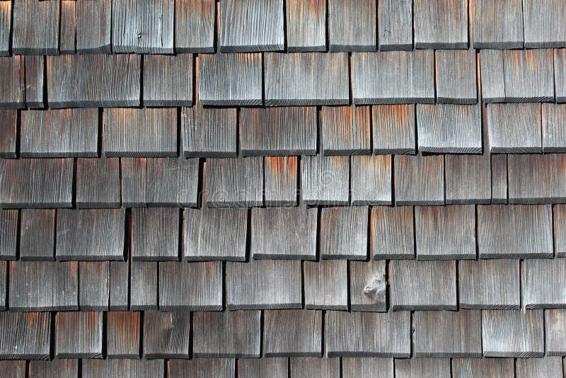 Wood Shingle Wall Siding Made of Larch. Stock Photo - Image of facade ...