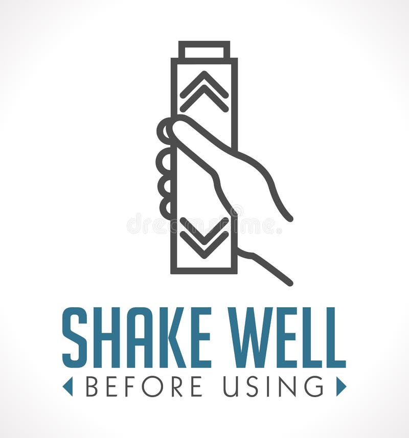Shake Well before Using Icon Set. Shaker Bottle. Mixing Liquid. Symbol ...