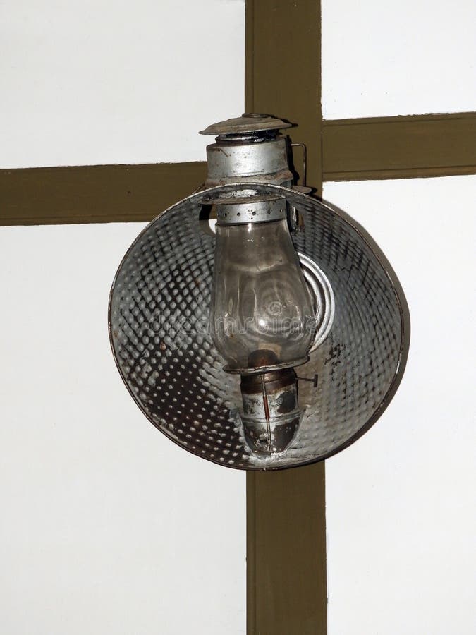 Hancock Shaker Village Antique Oil Lamp Wall Sconce Stock Photo - Image ...