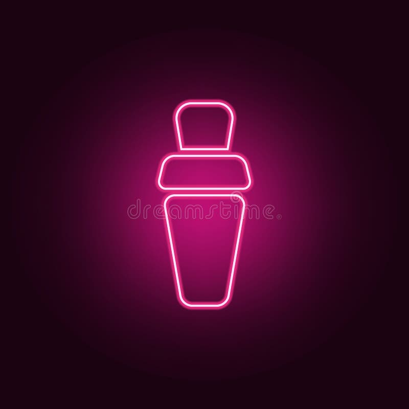 Shaker Icon. Elements of Bar in Neon Style Icons Stock Illustration ...