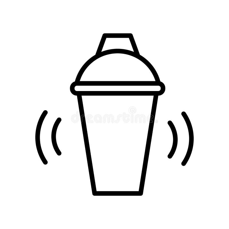 Shaker Icon Vector Isolated on White Background, Shaker Sign , Line or ...