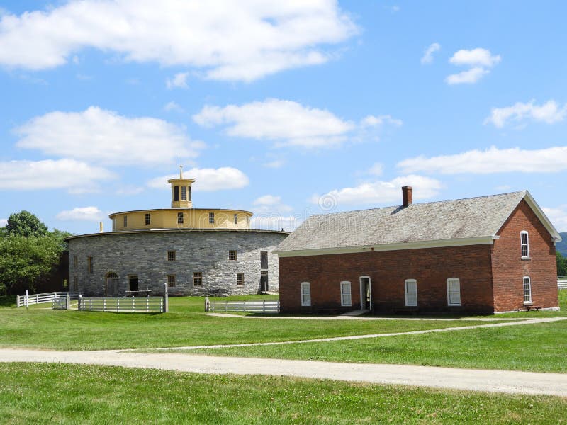 Hancock Shaker Village Round Barn and Poultry House Stock Image - Image ...