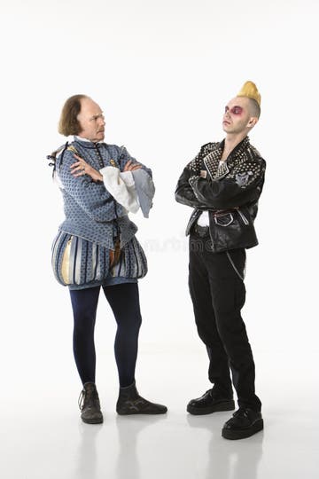 Shakespeare and punk man. stock photo. Image of expression - 2678572