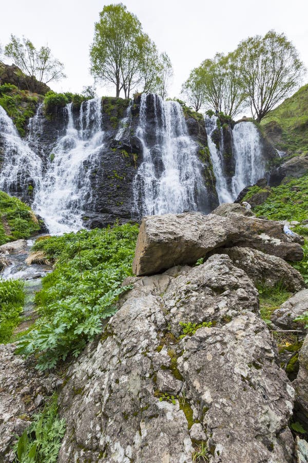 Shaki Waterfall, Armenia stock image. Image of flowing - 71225537