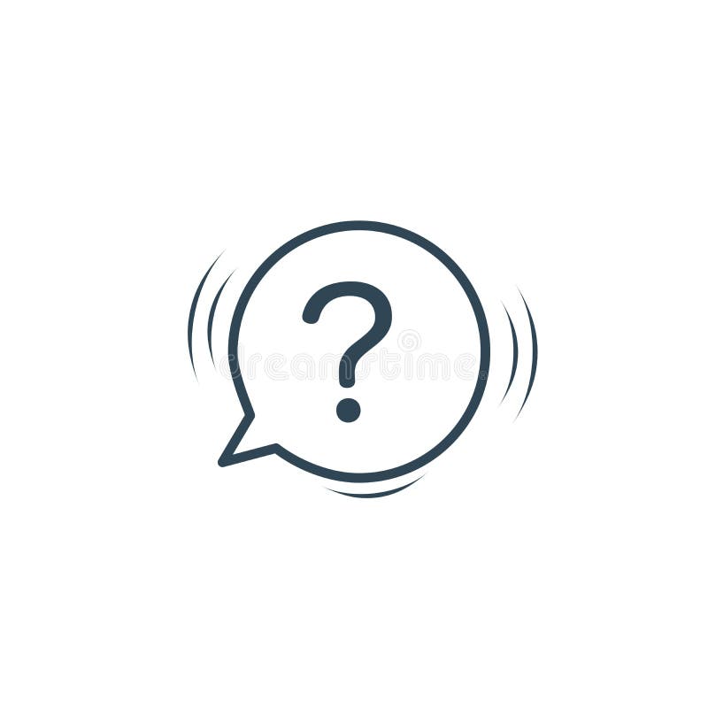Shaking Chat Bubble and Question Mark. FAQ Icon Woth Chat Bubble ...