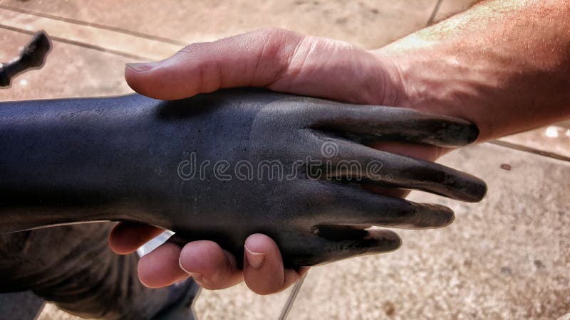 Shaking Hands with Art stock image. Image of thanking - 62373439