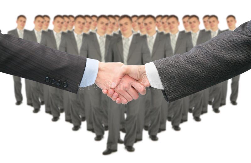 Shaking Hands and Business Group Out of Focus Stock Image - Image of ...