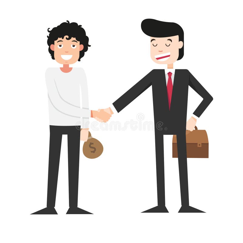 Shaking Hands with Businessman Stock Vector - Illustration of commerce ... Shaking Hands with Businessman Stock Vector - Illustration of commerce ...