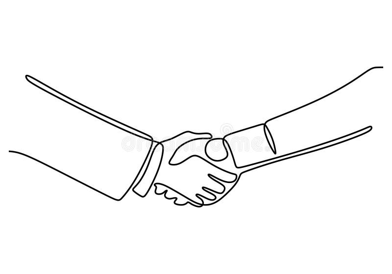 Handshake Simple Line Drawing Stock Illustrations – 478 Handshake ...