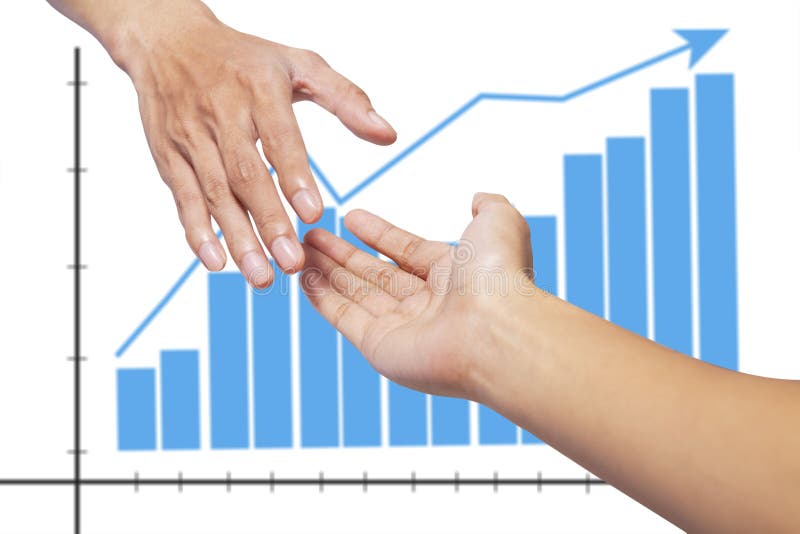 Shaking Hands in Front of Graph Stock Photo - Image of growth, finance ...