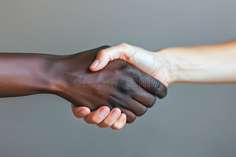 Shaking Hands. Multicultural Ethnicity Concept. Stock Illustration ...