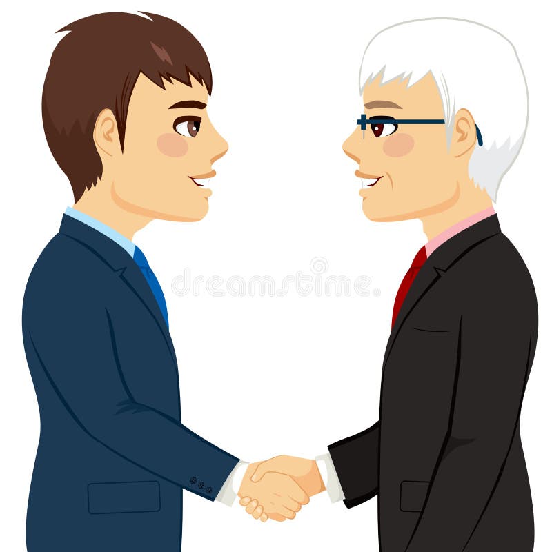 Two People Shaking Hands Cartoon Stock Illustrations – 858 Two People ...