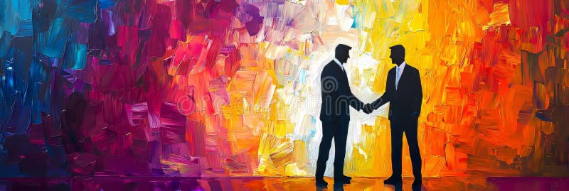 Shaking Hands and Reaching Consensus between Business Partners Stock ...