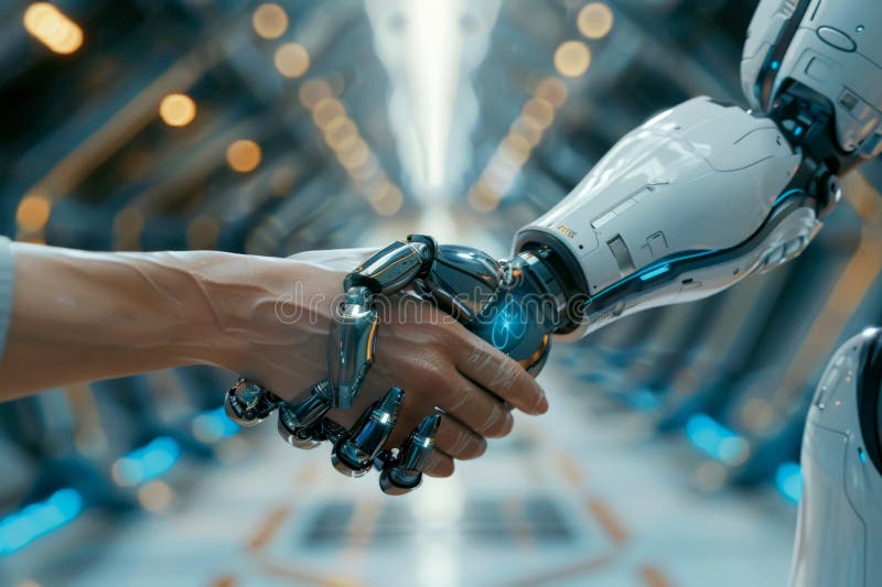 Shaking Hands between Robot and Human Partners or Friends. Generative ...