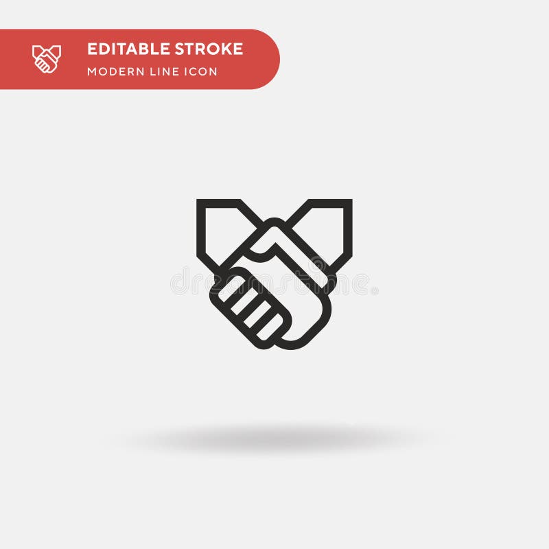 Shaking Hands Simple Vector Icon. Illustration Symbol Design Template ...