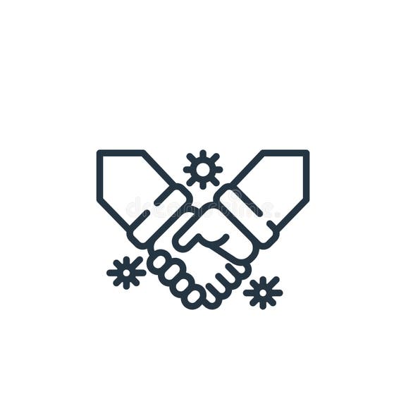 Shaking Hands Vector Icon. Shaking Hands Editable Stroke Stock Vector ...