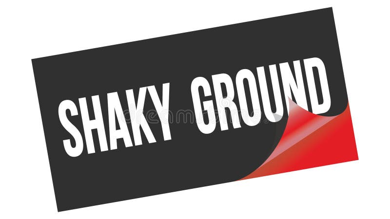 SHAKY GROUND Text on Black Red Sticker Stamp Stock Illustration ...