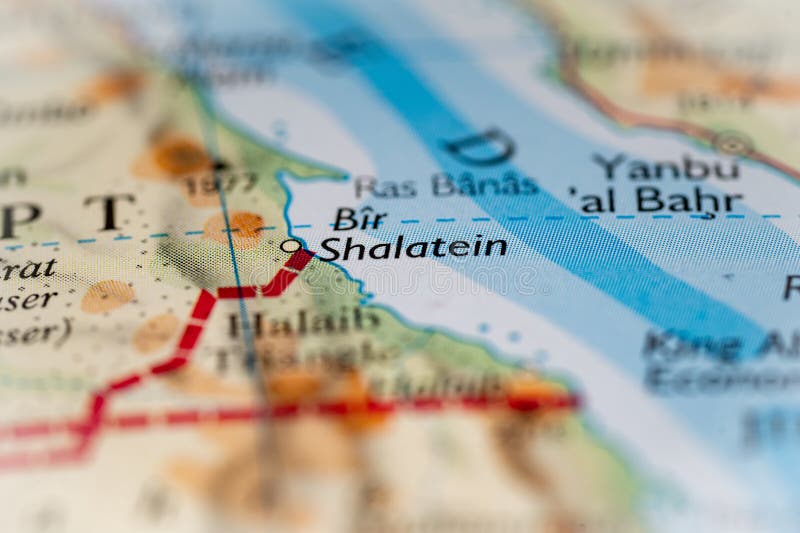 Shalateen, Egypt Highlighted on a World Map Stock Photo - Image of ...