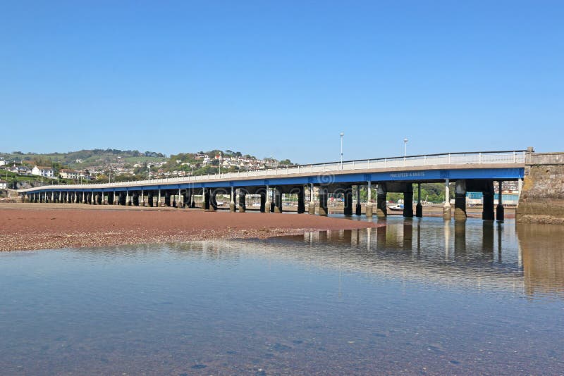 Shaldon Bridge Across the River Teign Stock Photo - Image of structure ...