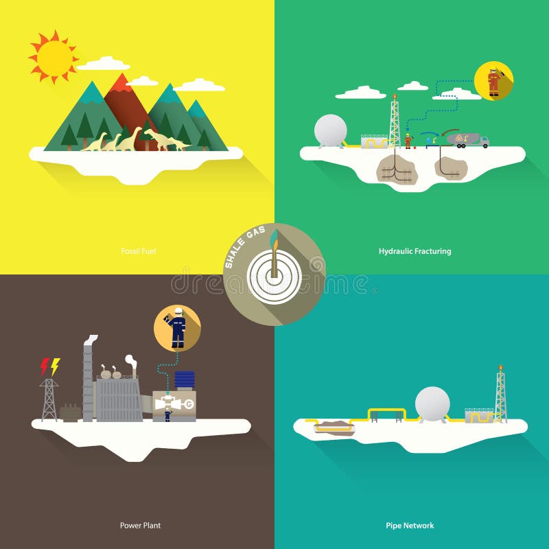 Shale gas energy stock vector. Illustration of fossil - 40765594