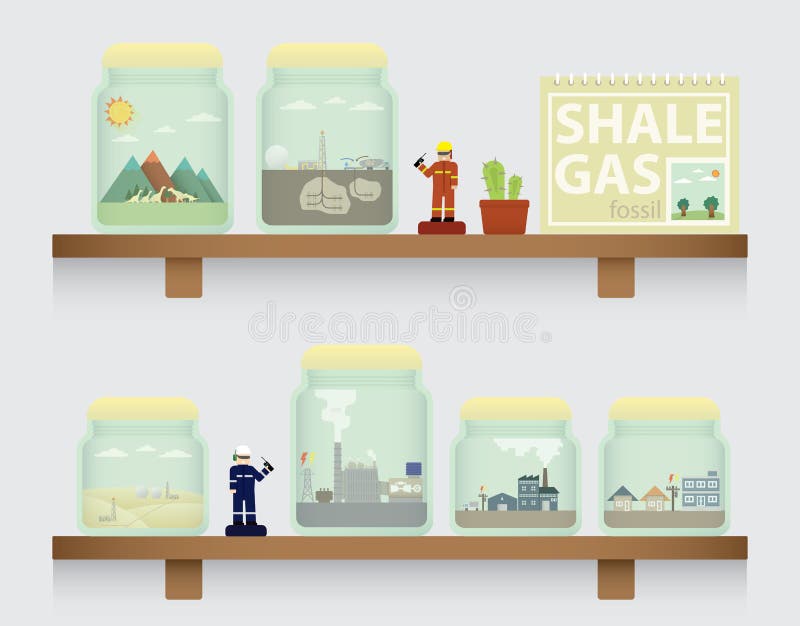Shale gas energy stock vector. Illustration of fossil - 40765594