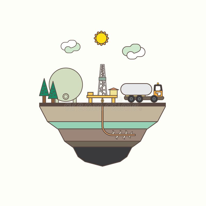 Shale gas stock vector. Illustration of shale, drill - 63997560