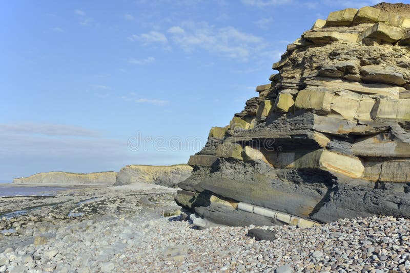 Cliffs and Shale Rock Layers on North Devon Coast Near Hartland Quay ...