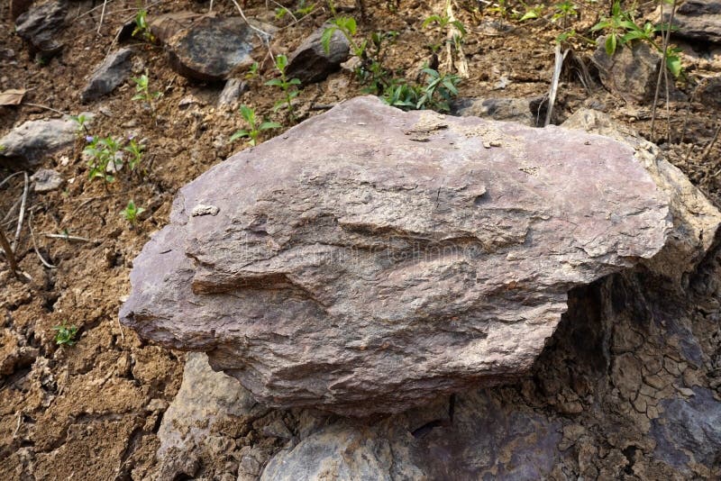 Closs Up of Shale Stone on Nature Background. Stock Photo - Image of ...