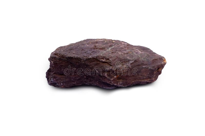 Stone of Shale Specimen on White Background. Stock Photo - Image of ...