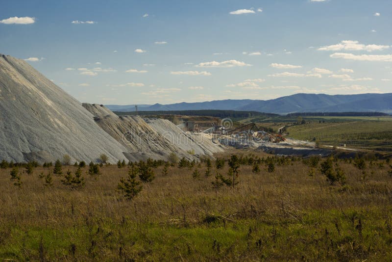Shale quarry stock photo. Image of landscape, pile, mountain - 93392226