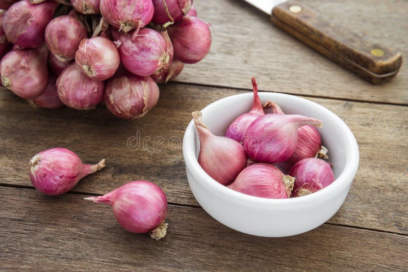 Shallot in white bowl stock image. Image of white, spice - 45206559