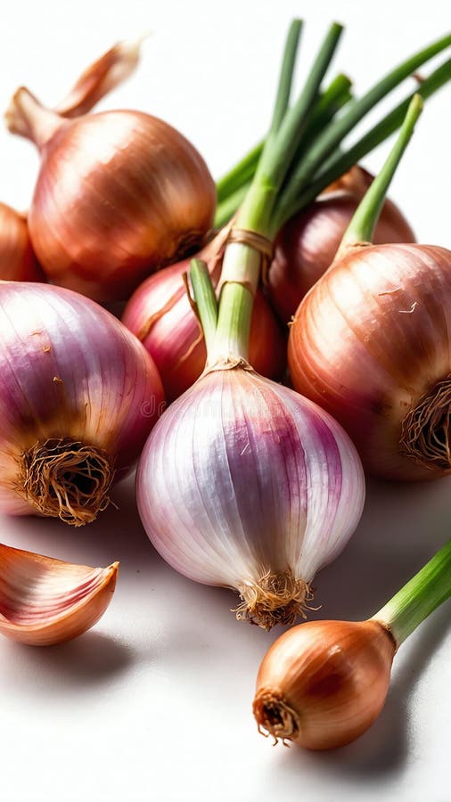 Shallots Isolated on White Ai Generated Stock Illustration ...