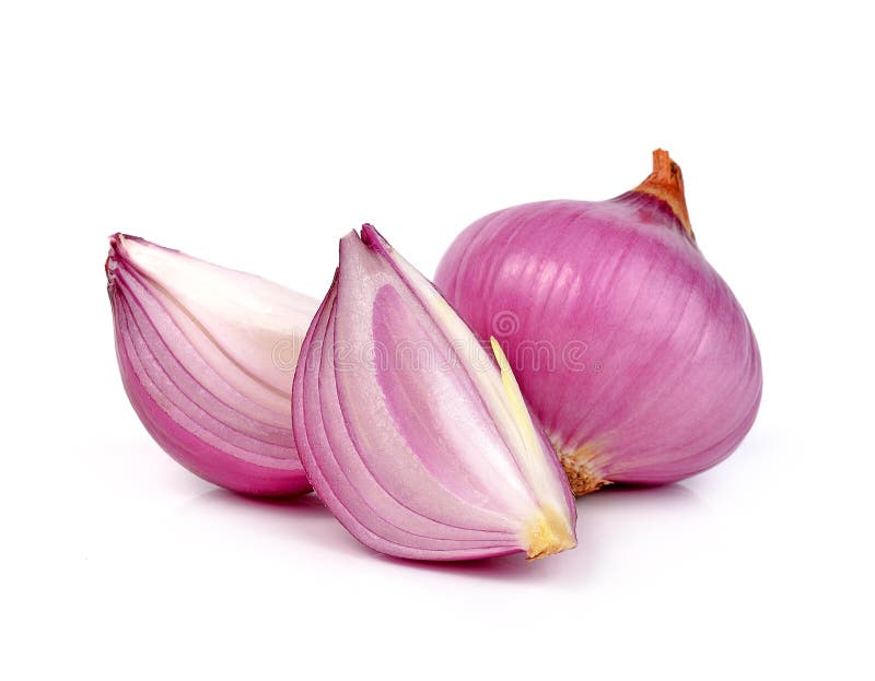 Shallots Isolated on White Background Stock Image - Image of nutrition ...
