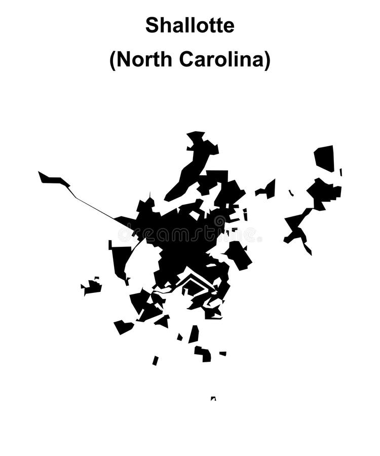 Shallotte outline map stock vector. Illustration of infographic - 387548002
