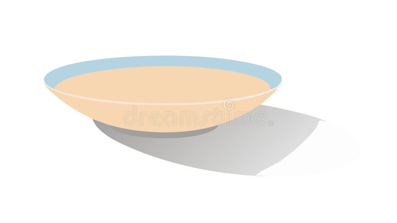 Shallow Bowl Flat Design Icon, Dish Food Container Vector, Vector ...