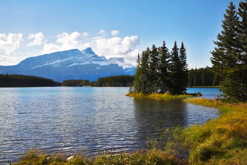 The Shallow of Canadian Lake Stock Image - Image of bush, blue: 10552361