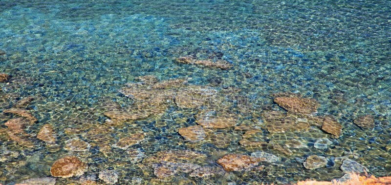 Shallow clear sea of Crete stock photo. Image of crete - 34028156