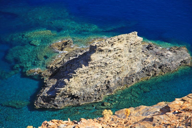 Shallow clear sea of Crete stock image. Image of wonderful - 34030629