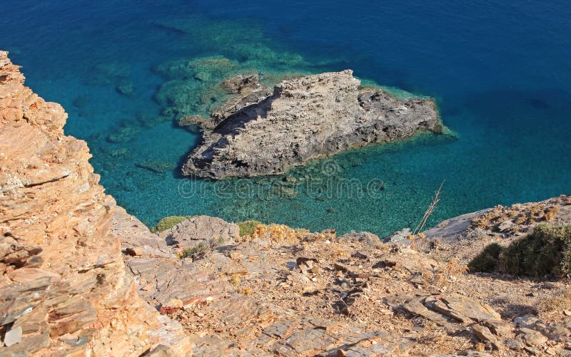 Shallow clear sea of Crete stock image. Image of wonderful - 34031339