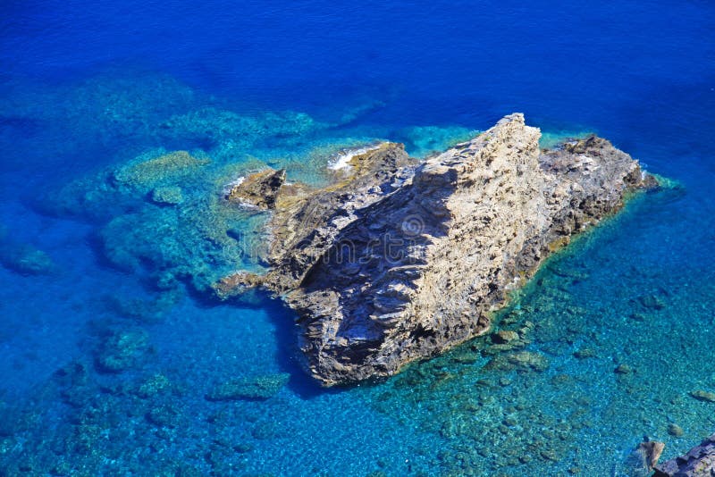 Shallow clear sea of Crete stock photo. Image of clear - 34032170